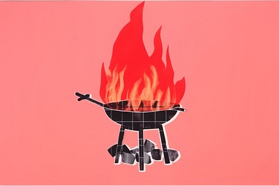 PNG Barbecue fire chandelier fireplace. | Premium PNG - rawpixel