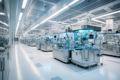 High-tech biotech facility architecture laboratory | Premium Photo ...