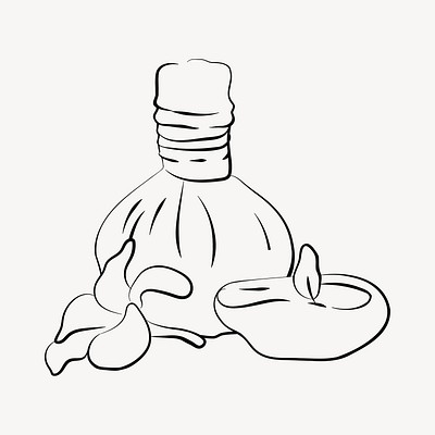 Herbal hot compress, aesthetic illustration | Free Photo Illustration ...