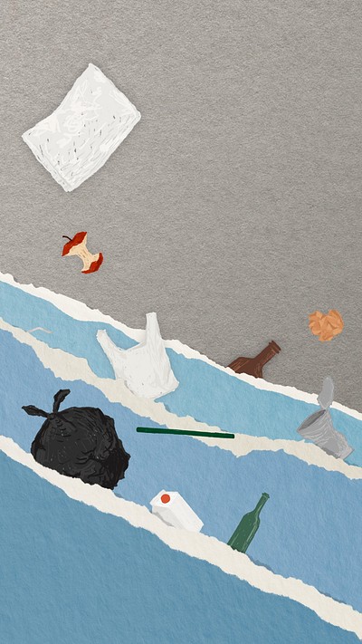 Plastic waste border mobile wallpaper, | Premium Photo - rawpixel