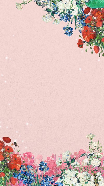 Pink floral border mobile phone, | Premium Photo - rawpixel