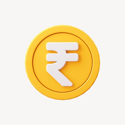 Rupee coin png, 3D sticker, | Premium PNG Sticker - rawpixel