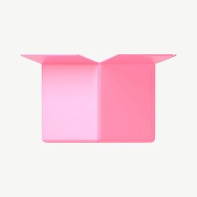 Pink open box, 3D package | Premium PSD - rawpixel
