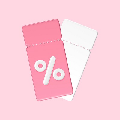 Pink ticket clipart, 3D pass | Premium PSD - rawpixel