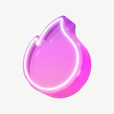 3D neon pink fire psd | Premium PSD - rawpixel