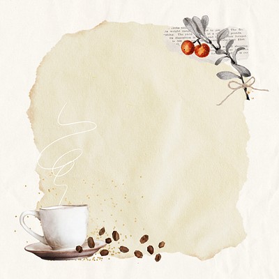 Coffee aesthetic, ripped paper design | Premium Photo - rawpixel