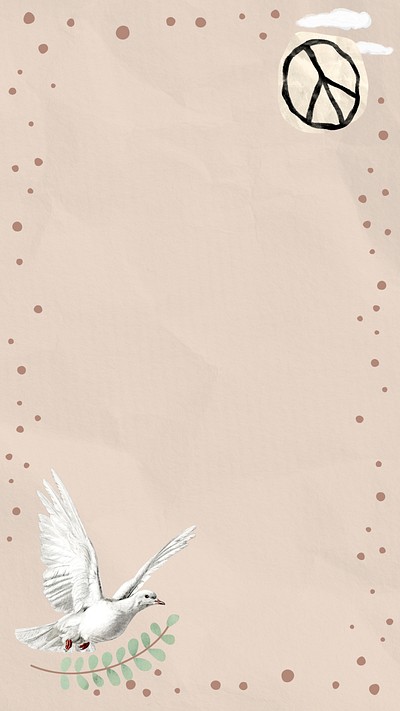 Peace beige frame mobile wallpaper | Premium Photo - rawpixel