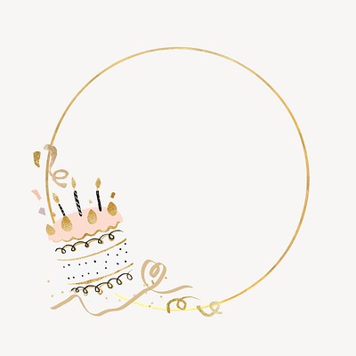 Birthday cake png frame, aesthetic | Premium PNG - rawpixel