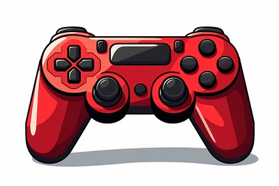 Game controller joystick cartoon red. | Free Photo Illustration - rawpixel