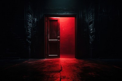 Red door open lighting horror | Free Photo - rawpixel