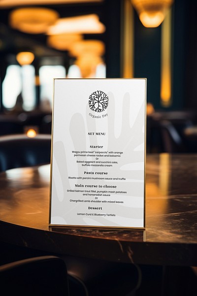 Menu card png mockup, transparent | Premium PNG - rawpixel