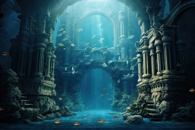 Atlantis backdrop undersea outdoors nature. | Premium Photo - rawpixel