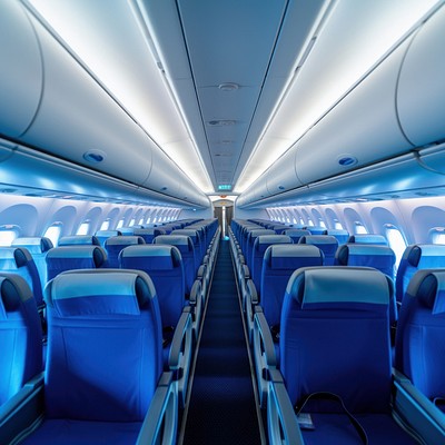 Airliner aircraft aisle. | Premium Photo - rawpixel