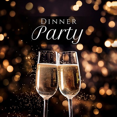 Dinner party Instagram post template | Free Photo - rawpixel