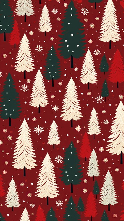 Christmas backgrounds pattern tree | Free Photo Illustration - rawpixel