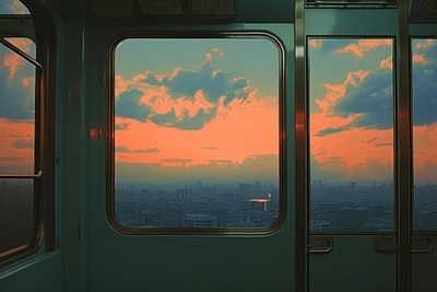 Sky subway window architecture horizon | Premium Photo Illustration ...