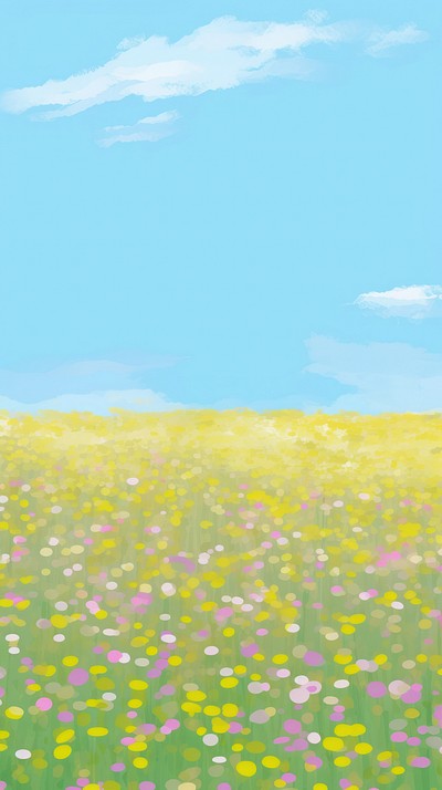 Flower field backgrounds grassland outdoors. | Free Photo Illustration ...
