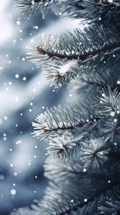 Pine tree snow backgrounds snowflake. | Premium Photo - rawpixel