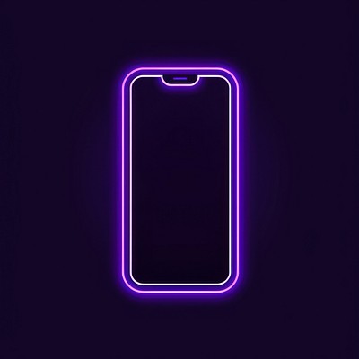 PNG Smartphone icon neon purple | Premium PNG - rawpixel