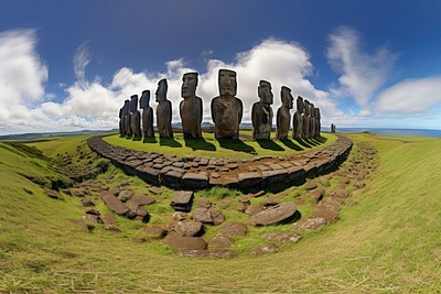 Easter Island landmark architecture archaeology | Free Photo - rawpixel