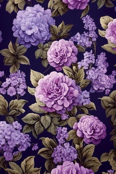 Purple flowers backgrounds wallpaper pattern. | Premium Photo ...