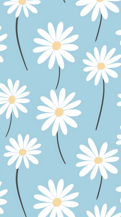 Daisy flowers cute wallpaper pattern | Premium Photo Illustration ...