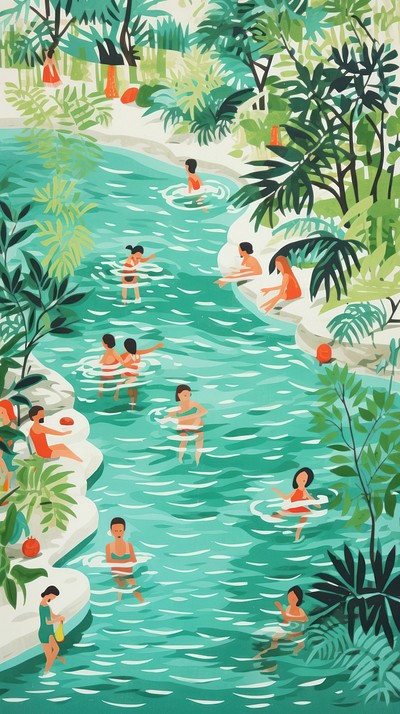 Pool party nature outdoors swimming. | Premium Photo Illustration ...
