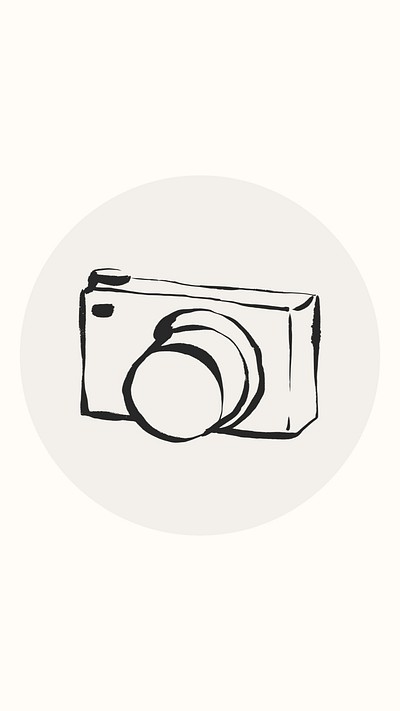Camera doodle IG story cover | Free Photo Illustration - rawpixel