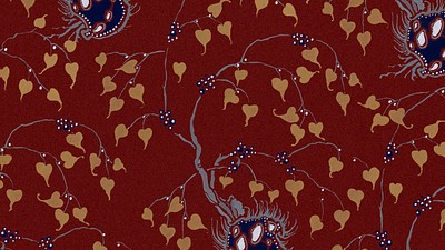 Aesthetic gold botanical pattern Art | Premium Photo Illustration ...