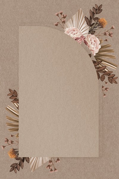 Paper card frame, floral border | Premium Photo - rawpixel