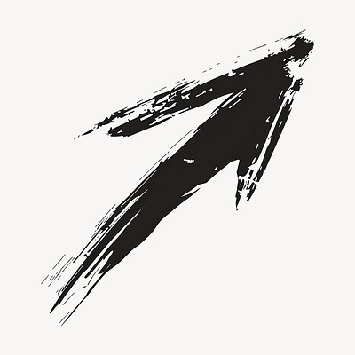 Black arrow png brush stroke | Premium PNG - rawpixel