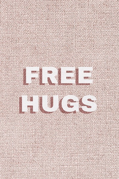 Psd Free hugs word typography | Premium PSD - rawpixel