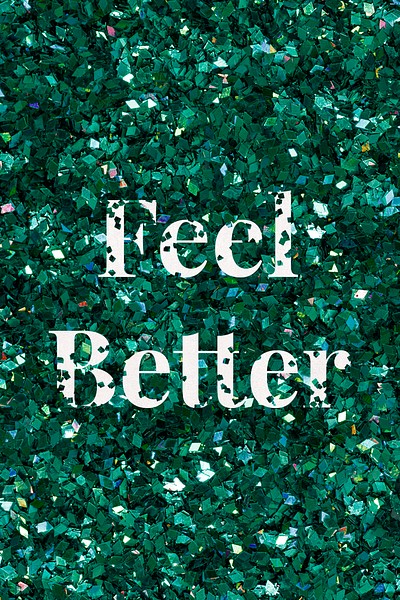 Feel better psd word glitter | Premium PSD - rawpixel