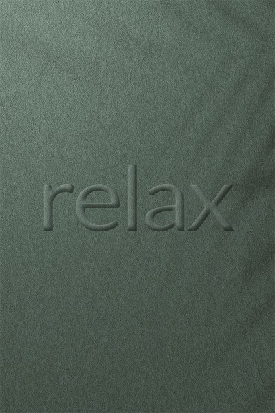 Relax word embossed font typography | Premium PSD - rawpixel