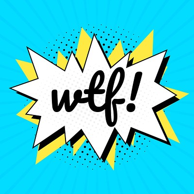WTF! text comic typeface clipart | Free Photo - rawpixel