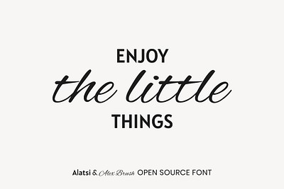 Alatsi & Alex Brush open | Free Font Add-on - rawpixel