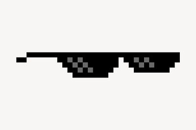 8bit sunglasses png sticker object | Free PNG - rawpixel