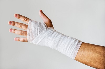 Closeup arm wrapped medical gauze | Premium Photo - rawpixel