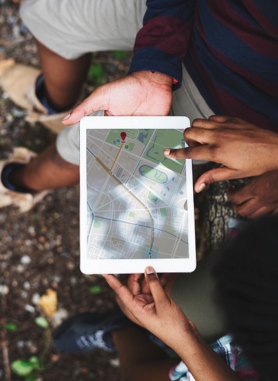 Checking map tablet | Premium Photo - rawpixel