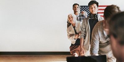 American queuing polling place | Premium Photo - rawpixel