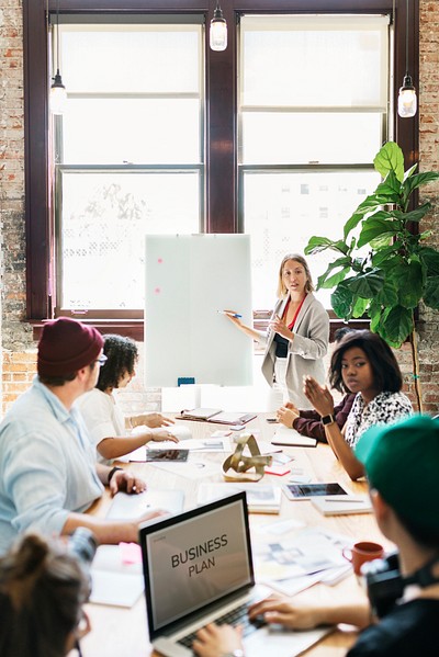 Businesswoman writing board meeting room | Premium Photo - rawpixel