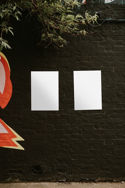 Blank posters on the wall | Free Photo - rawpixel