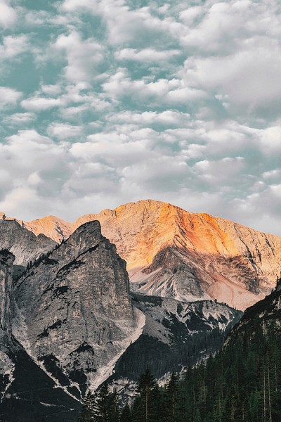 Red rocks, Dolomites, Prags, Italy | Free Photo - rawpixel