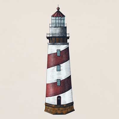 Old lighthouse vintage style illustration | Premium PSD - rawpixel