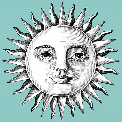 Hand drawn sun with face | Free Photo Illustration - rawpixel