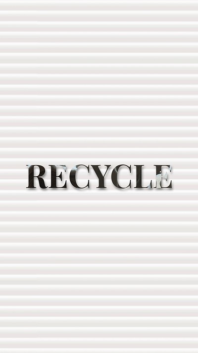 Recycle word art typography mobile | Free Photo - rawpixel
