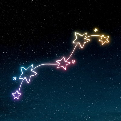 Rainbow led light star psd | Premium PSD - rawpixel