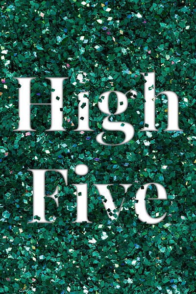 High five glittery greeting text | Free Photo - rawpixel