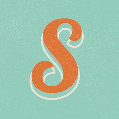 Letter S retro bold font | Premium PNG Sticker - rawpixel