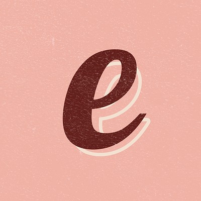 Alphabet letter E vintage handwriting | Premium PSD - rawpixel